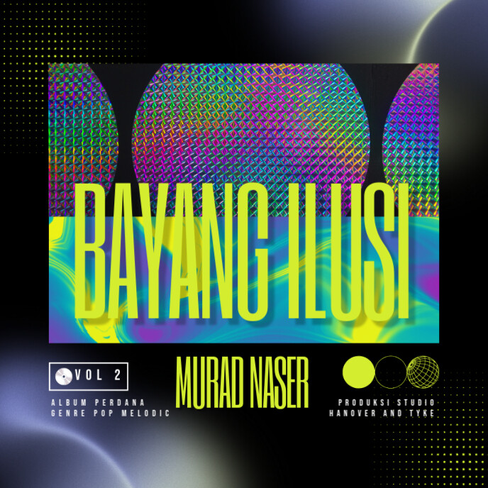 Black & Yellow Colorful Album Cover Template | PosterMyWall