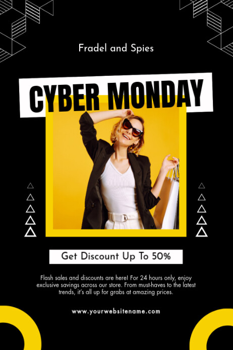 Copy of Black & Yellow Cyber Monday Poster | PosterMyWall