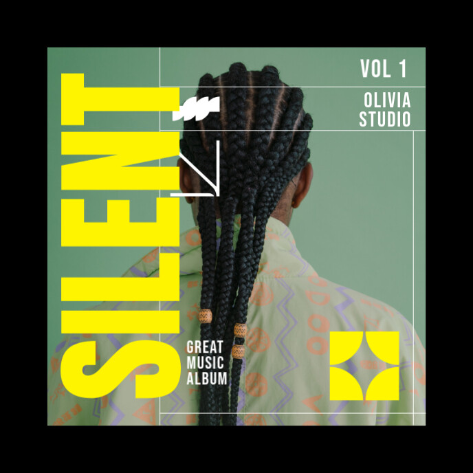 Black & Yellow Silent Album Cover Template | PosterMyWall