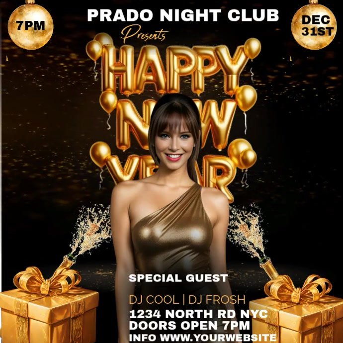 Black 3d 2026 New Year Eve Party Countdown Instagram Video Post ...