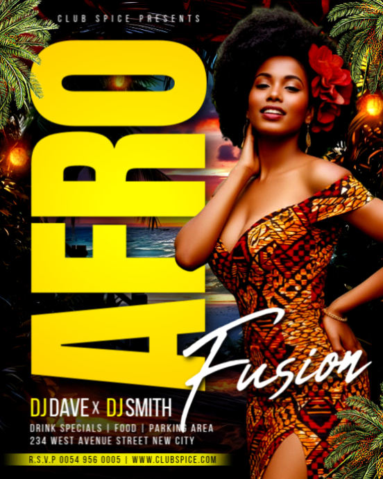 Szablon Black 3d Afro Fusion Music Dj Afrobeat Vibes Concert Dj ...