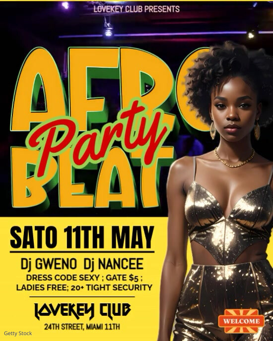 Modèle Black 3d Afrobeat Party Instagram post | PosterMyWall
