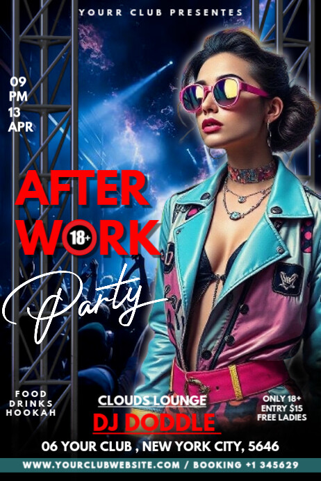 Copy of Black 3d After Work Party Poster | PosterMyWall
