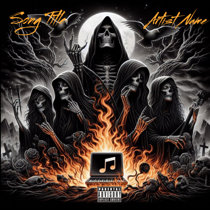 Black 3d Album Cover Design Album Cover Template | PosterMyWall
