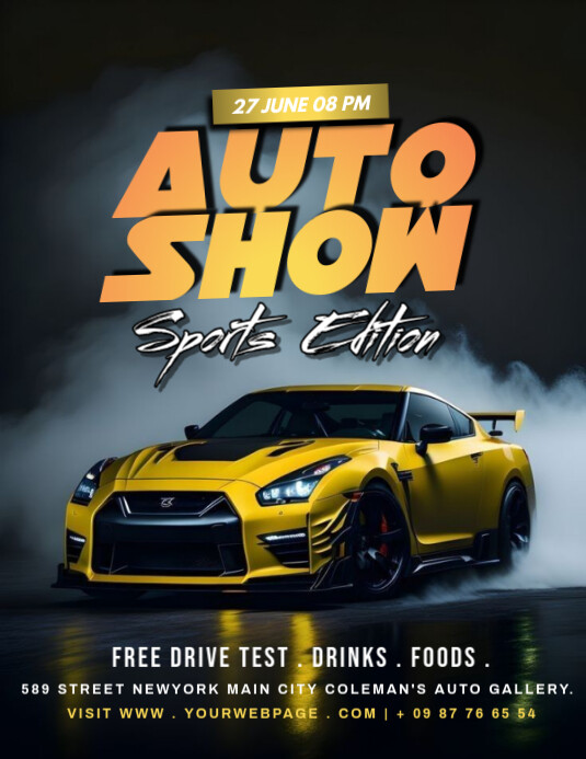 Copy of auto show event flyers | PosterMyWall