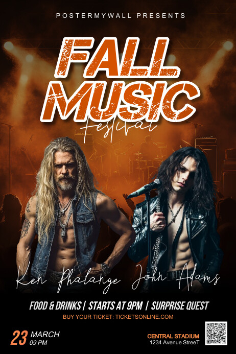 Copy of Black 3d Autumn Music Festival Poster | PosterMyWall