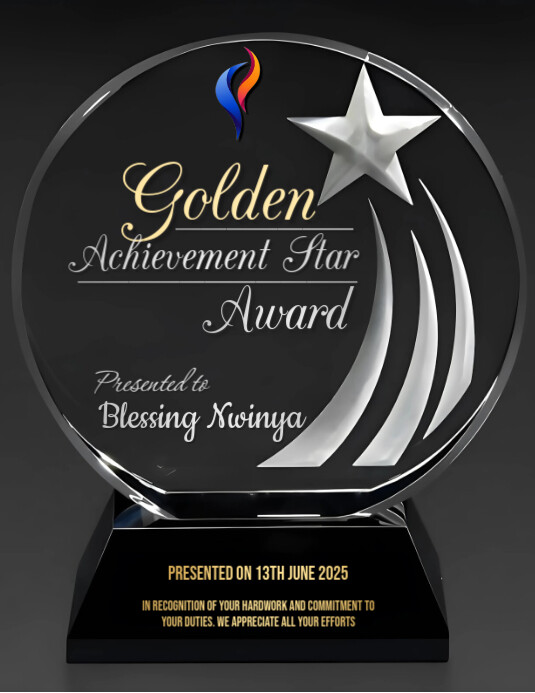 Copy of Black 3d Award Trophy Template Flyer (us Letter) | PosterMyWall