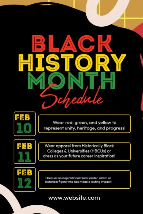 Black 3d Bhm Dress-up Days Poster Template | PosterMyWall