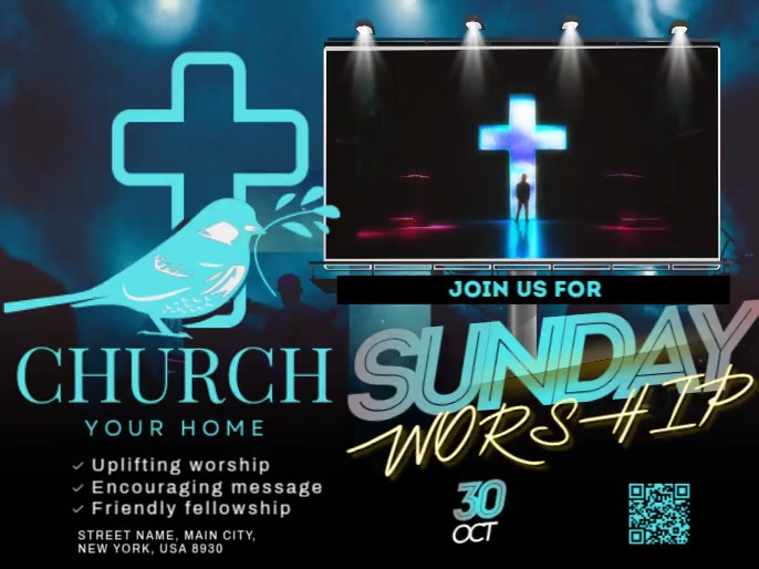 Black 3d Bible Study Presentation Template | PosterMyWall