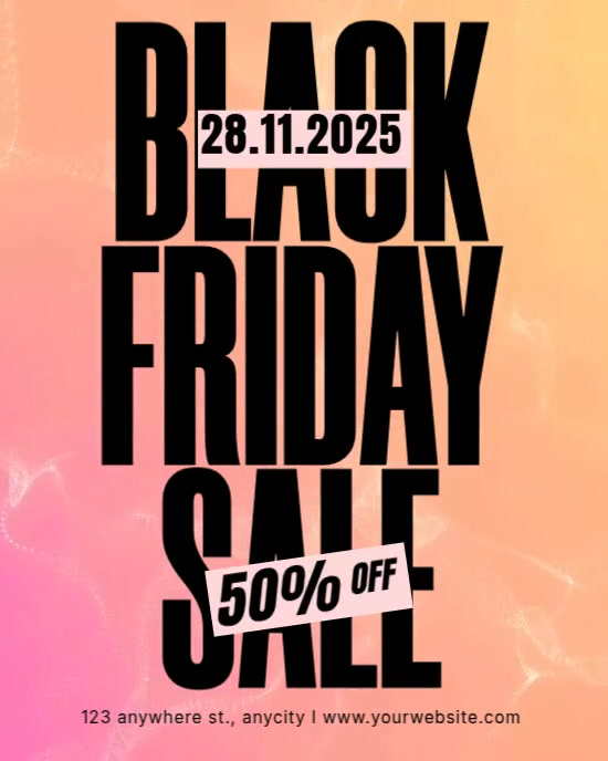 Black 3d Black Friday Sale Instagram Portrait Template | PosterMyWall