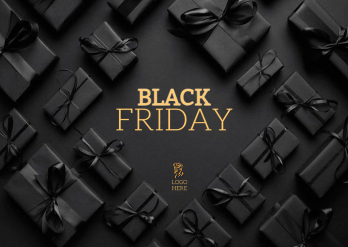 Black 3d Black Friday Sale Postcard Template | PosterMyWall