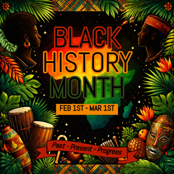 Plantilla de Black 3d Black History Month Pos Instagram | PosterMyWall