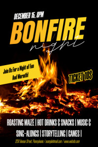 Bonfire Night Poster Template | PosterMyWall