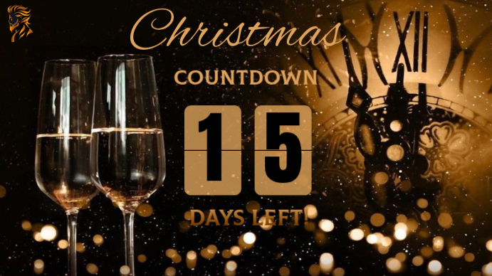 Black 3d Christmas Countdown Youtube Channel Cover Photo Template ...