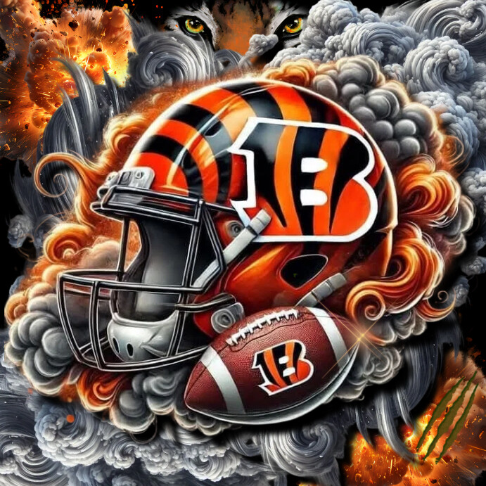 Copy of Black 3d Cincinnati Bengals Instagram Post | PosterMyWall