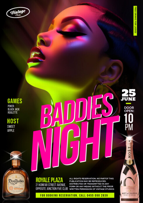 Copy of Black 3d Colourful Baddies Night Jams Party Poster | PosterMyWall