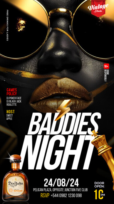 Copy of Black 3d Colourful Baddies Night Party Event Flyer Instagram ...