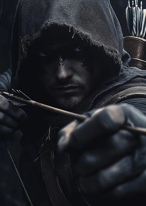 Modèle Black 3d Dark Archer A4 | PosterMyWall