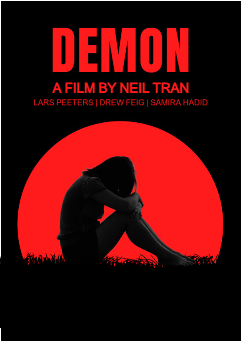 Black 3d Demon Romance Movie Album Posters A4 Template | PosterMyWall