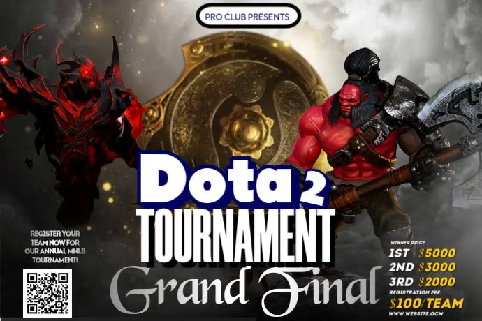 Copy of Black 3d Dota 2 Tournament Poster | PosterMyWall