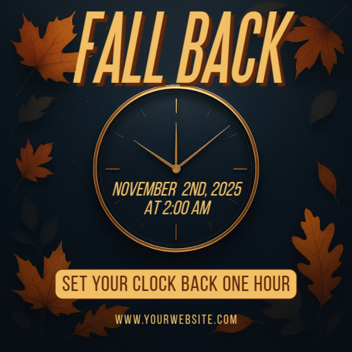 Black 3d Fall Back Pos Instagram Template | PosterMyWall