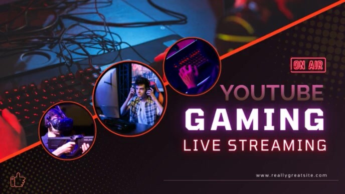 Black 3d Gaming Live Youtube Thumbnail Template | PosterMyWall