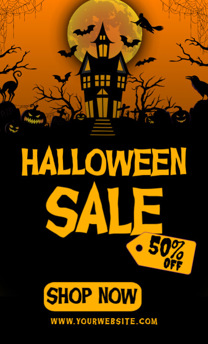 Black 3d Halloween Sale Legal As Template | PosterMyWall