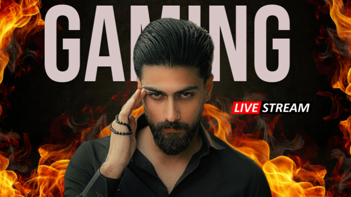 Copy of Black 3d Inferno Gaming Live Digital Display (16:9) | PosterMyWall