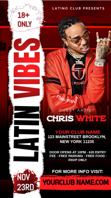 Black 3d Latin Vibes Party Instagram Story Template | PosterMyWall