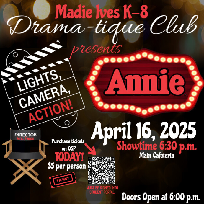 Copy of Black 3d Little Orphan Annie Flyer Instagram Post | PosterMyWall