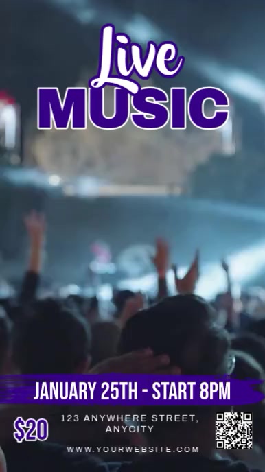 Copy of Black 3d Live Music Reel Instagram | PosterMyWall