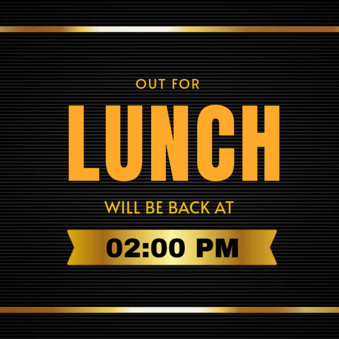 Copy of Black 3d Lunch Break Instagram Post | PosterMyWall