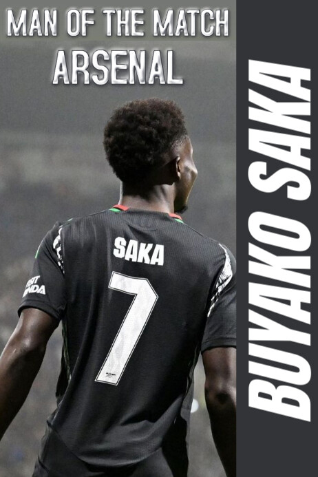Black 3d Man Of The Match Poster Template | PosterMyWall