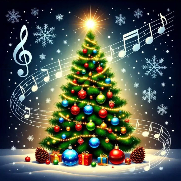 Black 3d Melody Of Christmas Joy Instagram Post Template | PosterMyWall