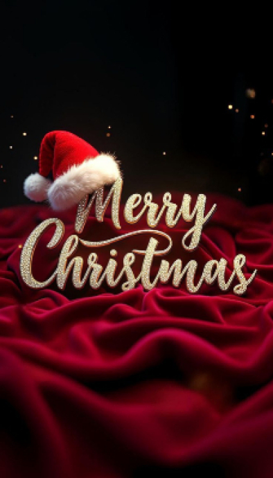 Black 3d Merry Christmas Background Business Card Template | PosterMyWall