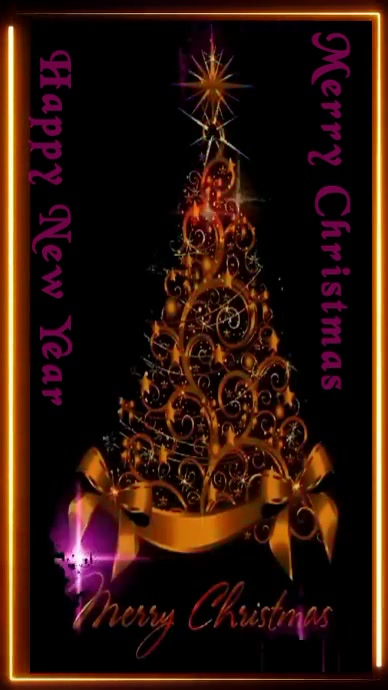 Black 3d Merry Christmas Poster Youtube Short Template | PosterMyWall