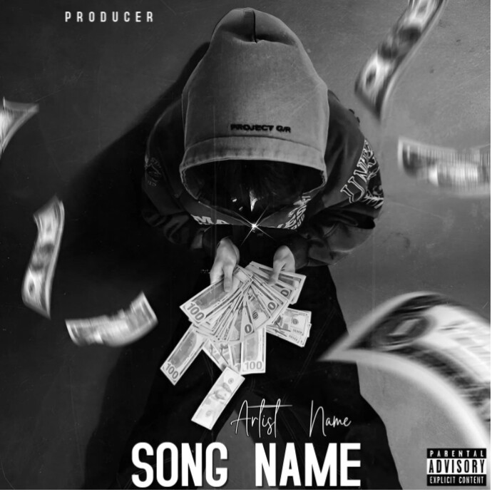 Black 3d Music Album Cover Template | PosterMyWall