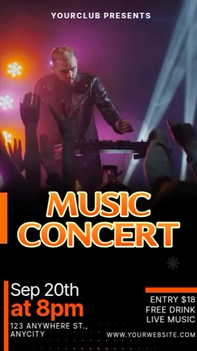 Black 3d Music Concert Reel Instagram Template | PosterMyWall