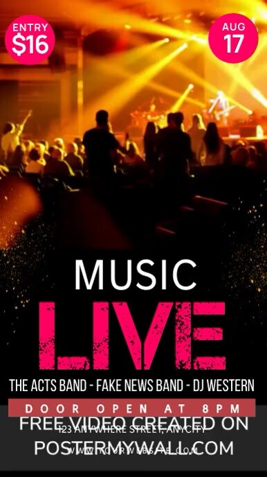 Black 3d Music Live Instagram Reel Templat | PosterMyWall