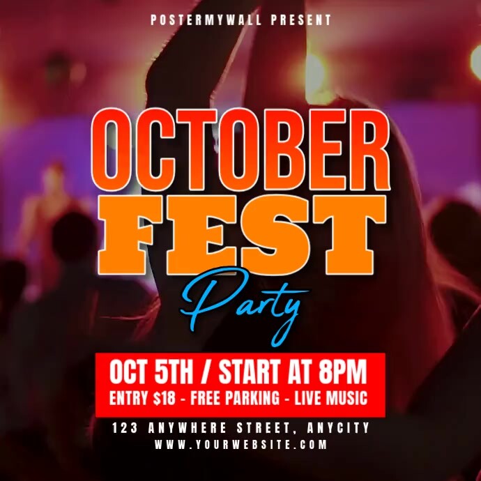 Modèle Black 3d October Fest Party Pos Instagram | PosterMyWall