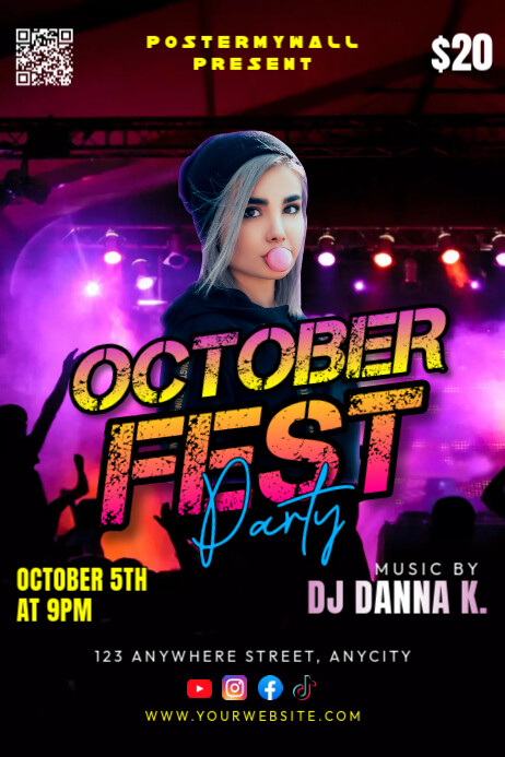 Modèle Black 3d October Fest Poster | PosterMyWall