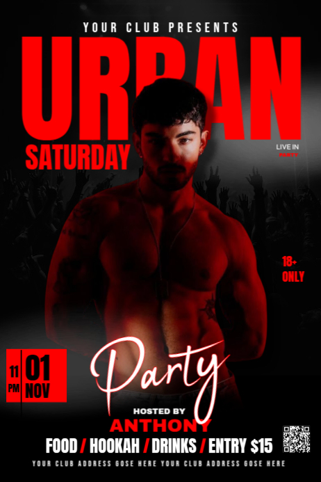 Plantilla de Black 3d Party Flyer Poster | PosterMyWall