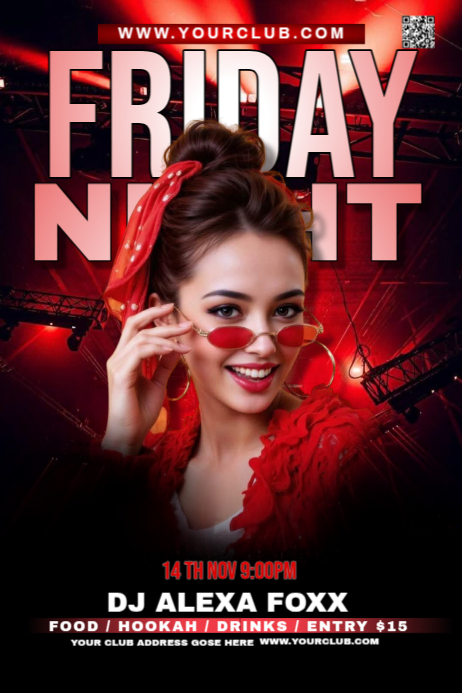 Black 3d Party Flyer Poster Template | PosterMyWall