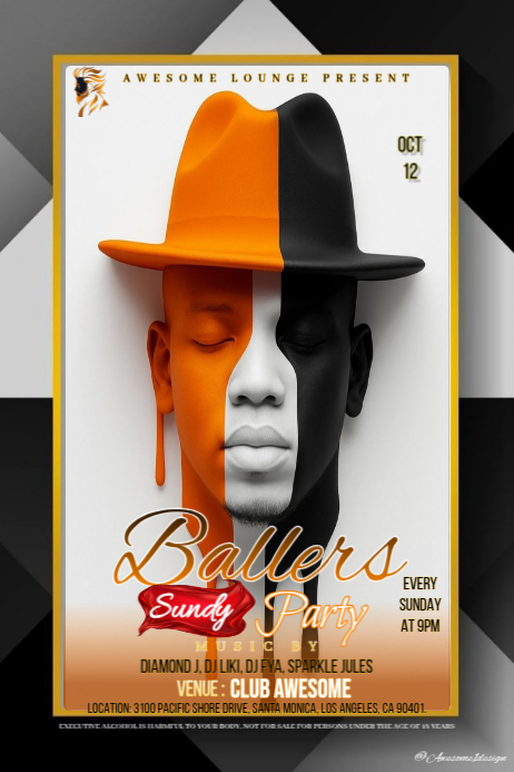 Black 3d Party Poster Template | PosterMyWall