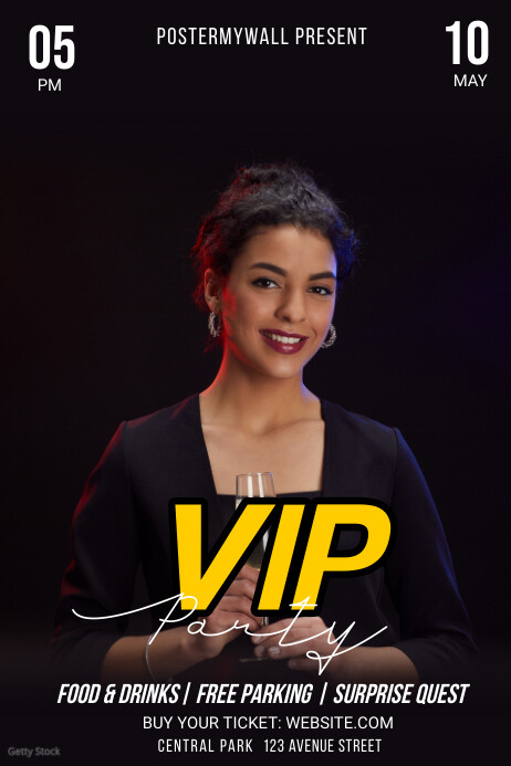 Plantilla de Black 3d Party Poster Template | PosterMyWall