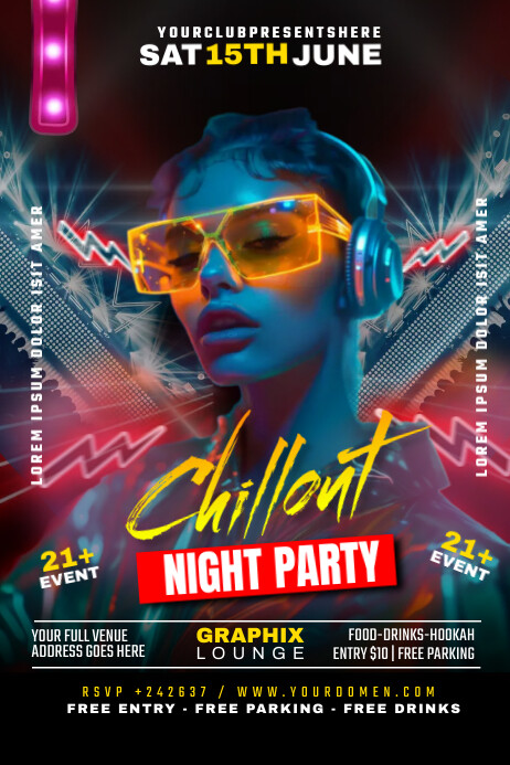 Copy of Black 3d Party Template Poster | PosterMyWall