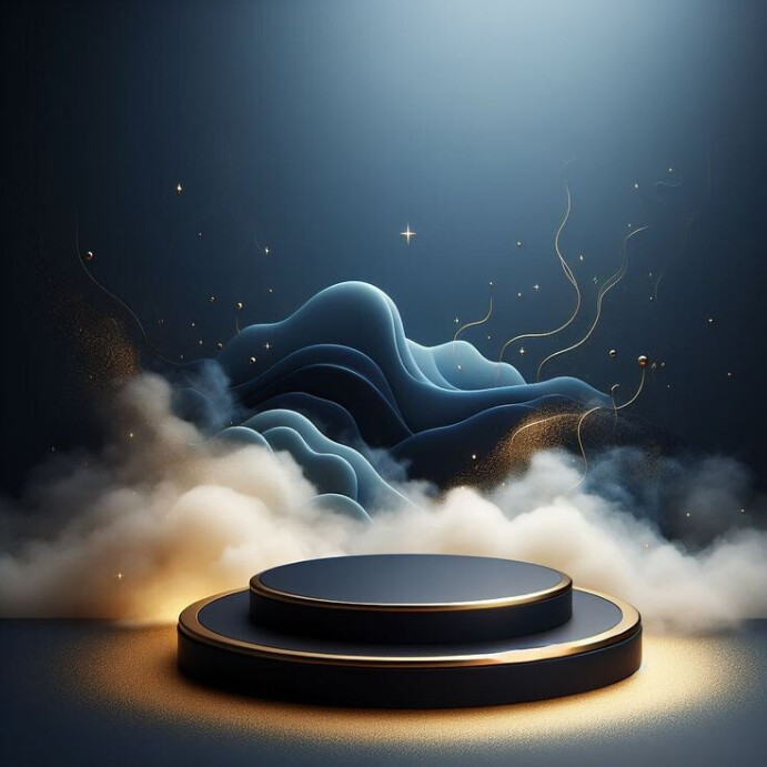Black 3d Podium Stage Decoration Instagram Post Templat | PosterMyWall