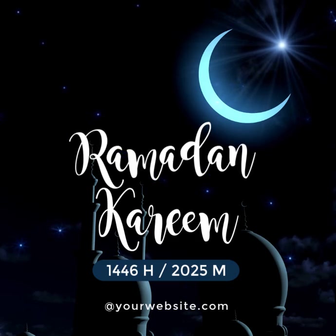 Black 3d Ramadan Kareem Pos Instagram Template | PosterMyWall