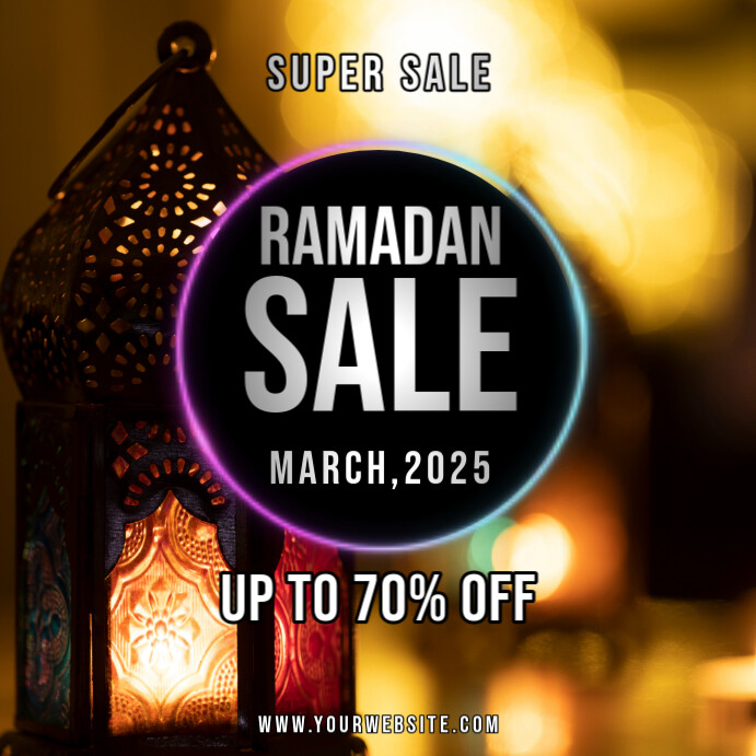 Black 3d Ramadan Sale Pos Instagram Template | PosterMyWall