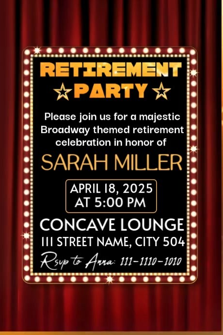 Black 3d Retirement Party Ads Poster Template | PosterMyWall